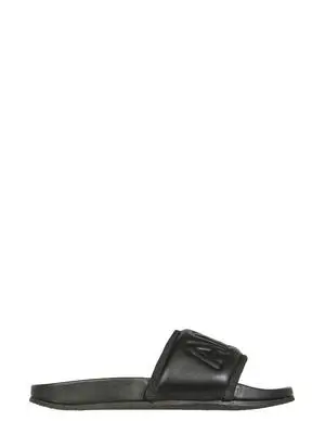 AMBUSH Leather Slide Sandals - Black