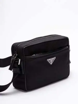 Prada Re-nylon And Saffiano Leather Shoulder Bag