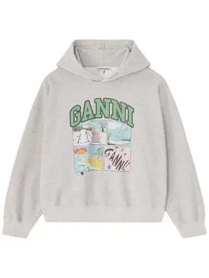 GANNI Sweatshirt With Logo - Gray