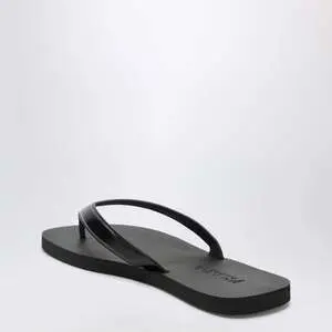 Prada Brushed Leather Flip-flop Sandals - Black