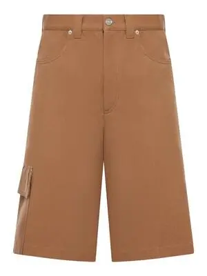 Gucci Heavy Cotton Canvas Cargo Bermuda Shorts - Brown