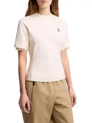Moncler Stretch Jersey T-shirt - Cream