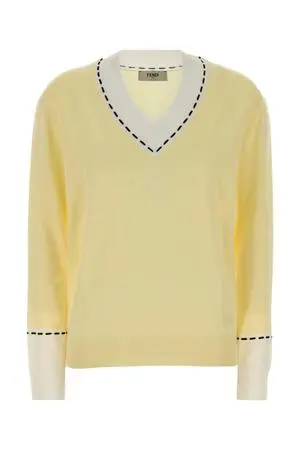 Fendi Wool Blend Sweater - Yellow