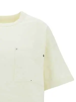 Bottega Veneta Cotton Cropped T-shirt With Patch Pockets