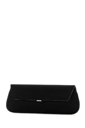 Amina Muaddi Satin Ami Clutch