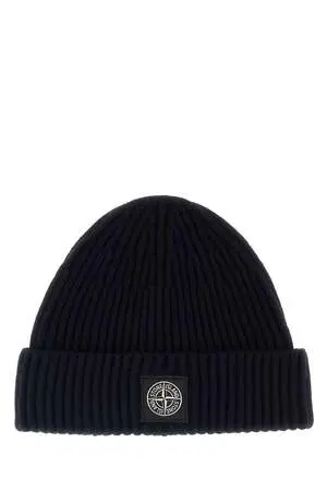 Stone Island Midnight Wool Beanie Hat - Blue