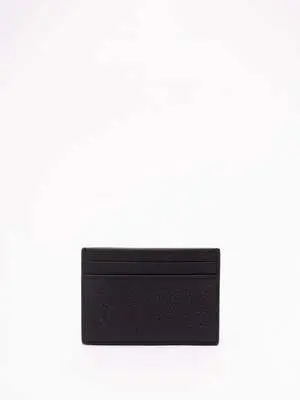 Saint Laurent Tiny Cassandre Card Case In Grained Leather