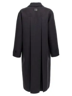 Fendi Double Wool Coat - Blue