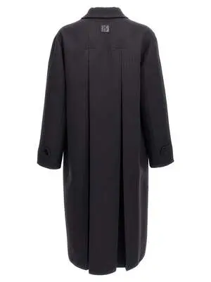 Fendi Double Wool Coat - Blue