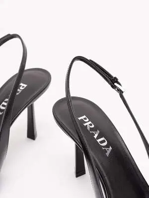 Prada Brushed Leather Slingback Pumps - Multicolor