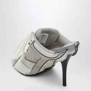 Balenciaga Distressed Effect Heeled Sandals - Gray
