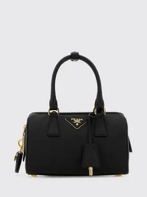 Prada Mini Saffiano Leather Bag With Lock And Key - Black
