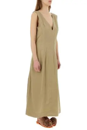 Bottega Veneta Cotton Blend Dress - Brown