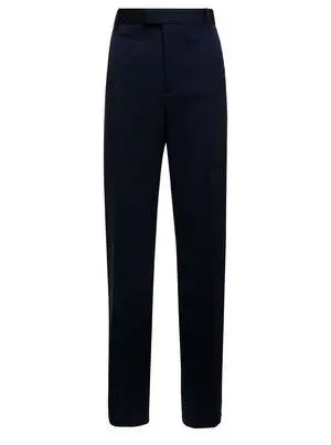 Bottega Veneta Blue Tailored Pants In Wool - Multicolor