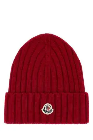 Moncler Wool Beanie Hat - Red