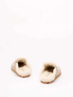 Prada Suede And Shearling Mules