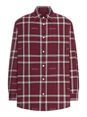 Gucci Jacquard Cotton Tartan Shirt - Multicolor