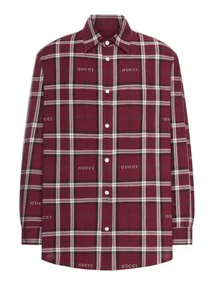 Gucci Jacquard Cotton Tartan Shirt - Multicolor