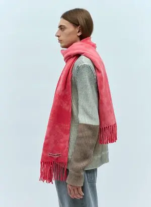Acne Studios Narrow Tie-dye Wool Scarf - Pink