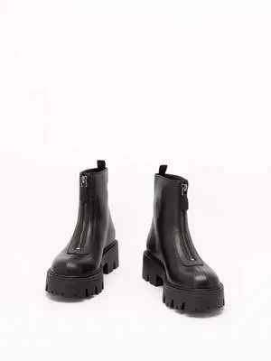 Prada Leather Zipper Booties