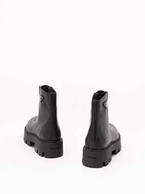 Prada Leather Zipper Booties