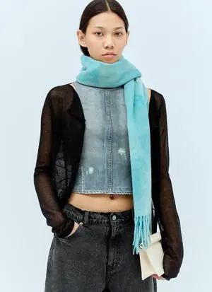 Acne Studios Narrow Tie-dye Wool Scarf