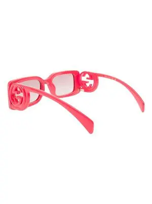 Gucci Interlocking G Rectangular Sunglasses - Multicolor