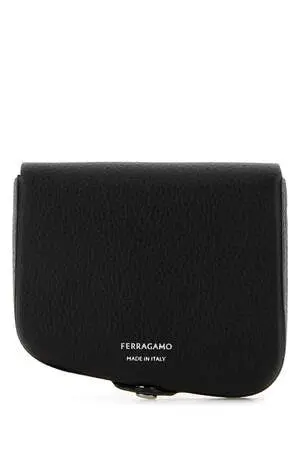 FERRAGAMO Leather Coin Purse - Black