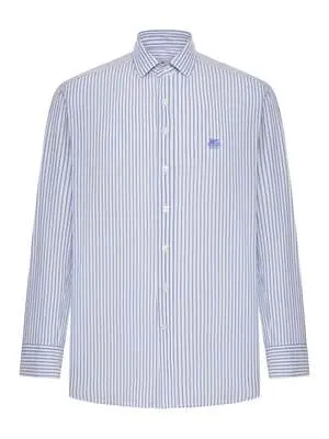 Etro Striped Seersucker Cotton Shirt - Multicolor