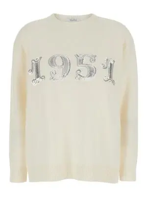 Max Mara Wool And Cashmere 1951 Logo Sweater - Multicolor