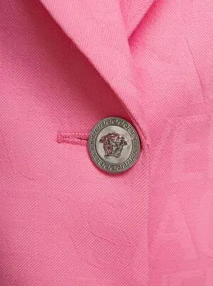 Versace Wool Single-breasted Jacket - Multicolor