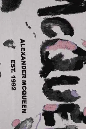 Alexander McQueen Embroidered Wool Blend Blanket