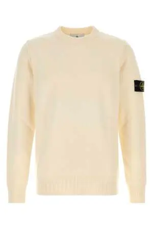 Stone Island Wool Blend Sweater - White