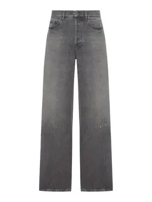 GOLDEN GOOSE Wide Leg Five-pocket Jeans - Gray