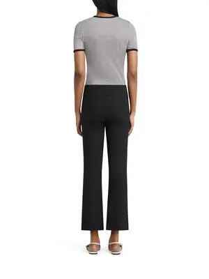 COURREGES Houndstooth Contrast T-shirt - Black