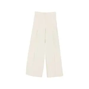 Dries Van Noten Neutrals Trousers Palazzo Pants - Cream