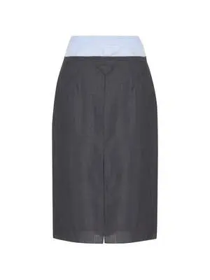 Prada Wool Midi Skirt
