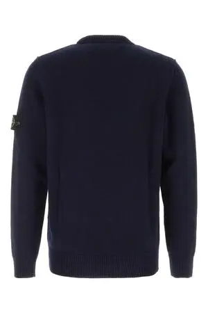 Stone Island Midnight Wool Blend Sweater - Blue