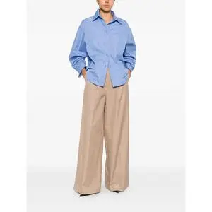 Balenciaga Cotton Polyester Long Sleeve Button-up Shirt - Blue