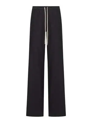 Moncler Rick Owens Drawstring Trousers In Technical Fabric - Black