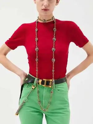 Versace Ribbed Medusa T-shirt - Multicolor