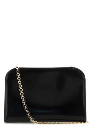 FERRAGAMO Leather Clutch - Black