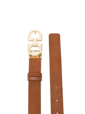 FERRAGAMO Suede Gancini Belt - Multicolor
