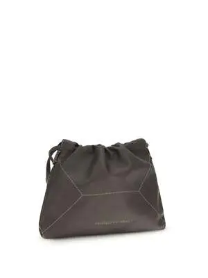 Brunello Cucinelli Leather Shoulder Bag - Brown