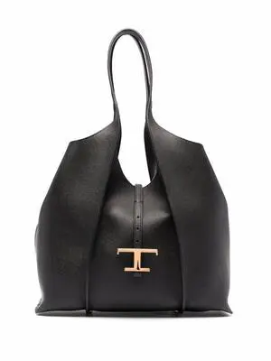 TOD'S T Timeless Medium Leather Tote Bag - Multicolor