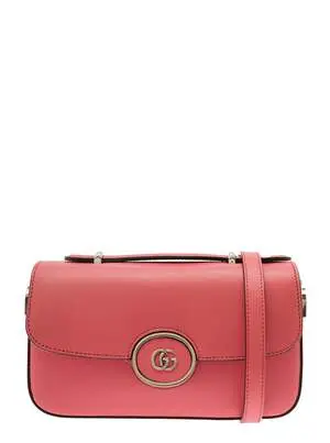 Gucci Petite Gg Leather Shoulder Bag - Pink
