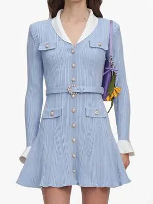 SELF-PORTRAIT Knit Mini Dress