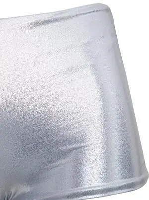 Saint Laurent Laminated Jersey Mini Shorts