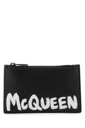 Alexander McQueen Leather Card Holder - Black