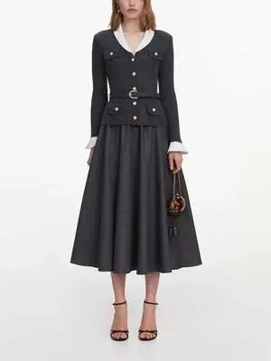 SELF-PORTRAIT Knit Midi Dress